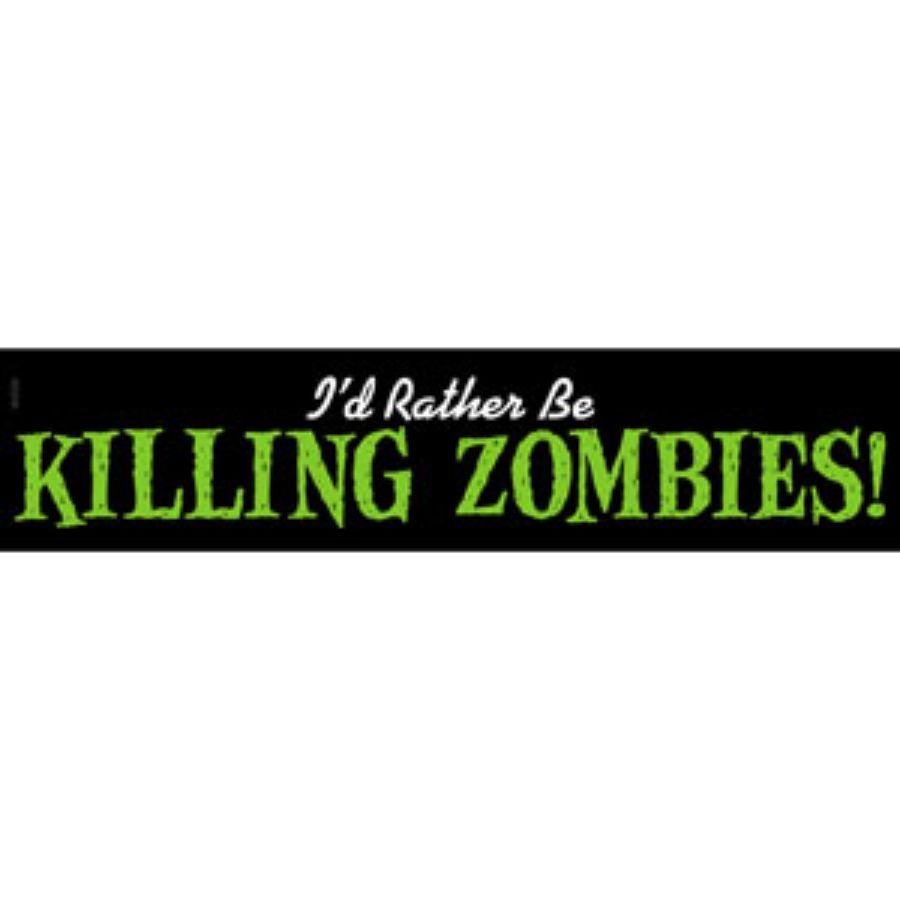I'd Rather Be Killing Zombies - Vinyl Sticker at Sticker Shoppe