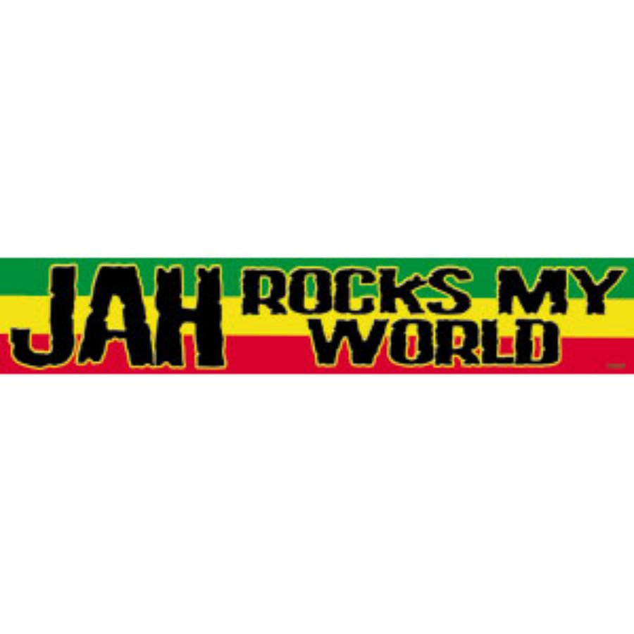 Reggae & Rasta Jah Rocks My World - Vinyl Sticker at Sticker Shoppe