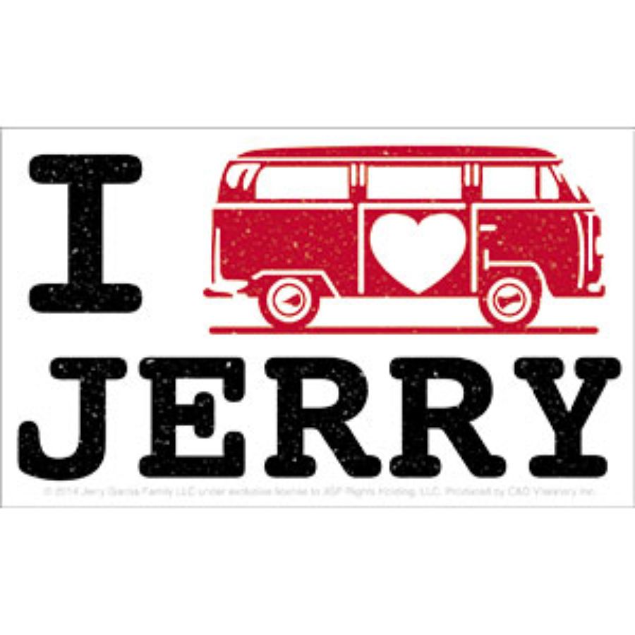Jerry Garcia I Love Van - Vinyl Sticker at Sticker Shoppe