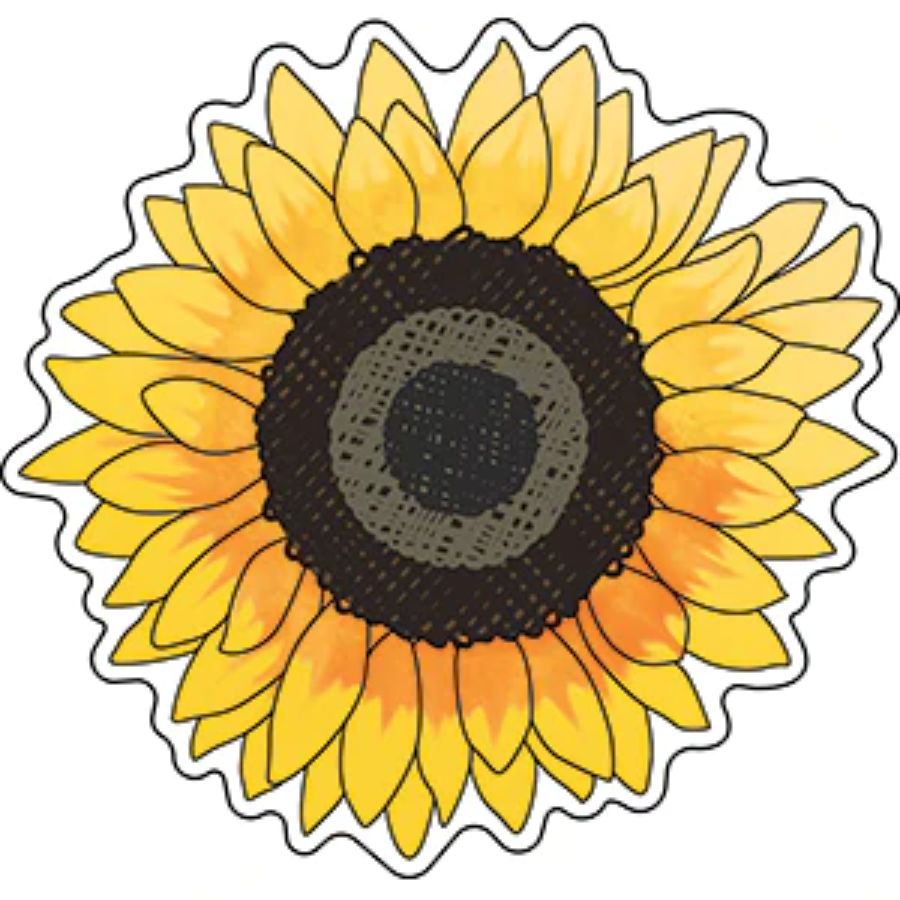 Sunflower - Vinyl Sticker at Sticker Shoppe