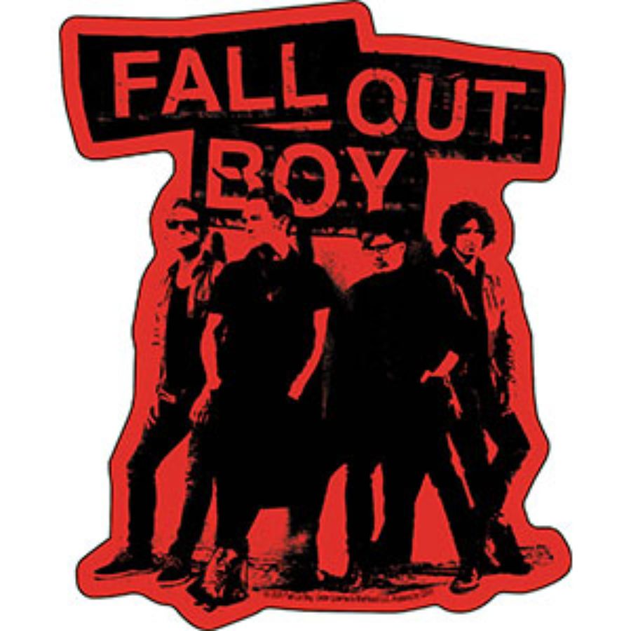 Fall Out Boy Red Stencil - Vinyl Sticker at Sticker Shoppe