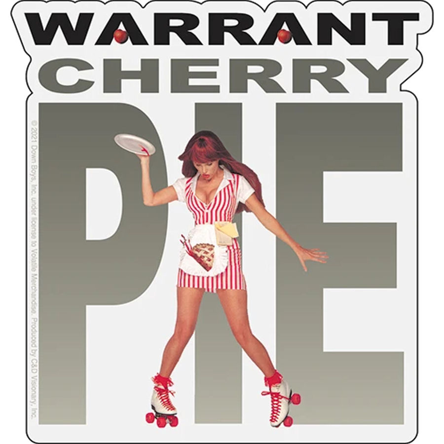 Warrant Cherry Pie - Vinyl Sticker at Sticker Shoppe