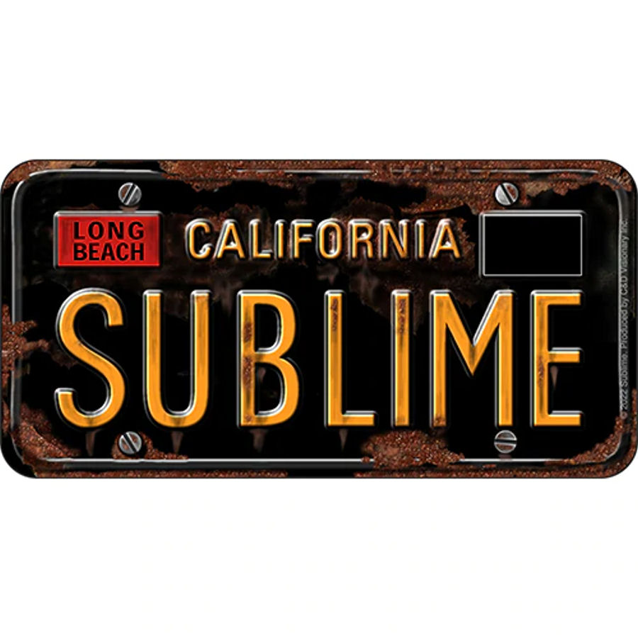 Sublime Long Beach California License Plate - Vinyl Sticker at Sticker ...