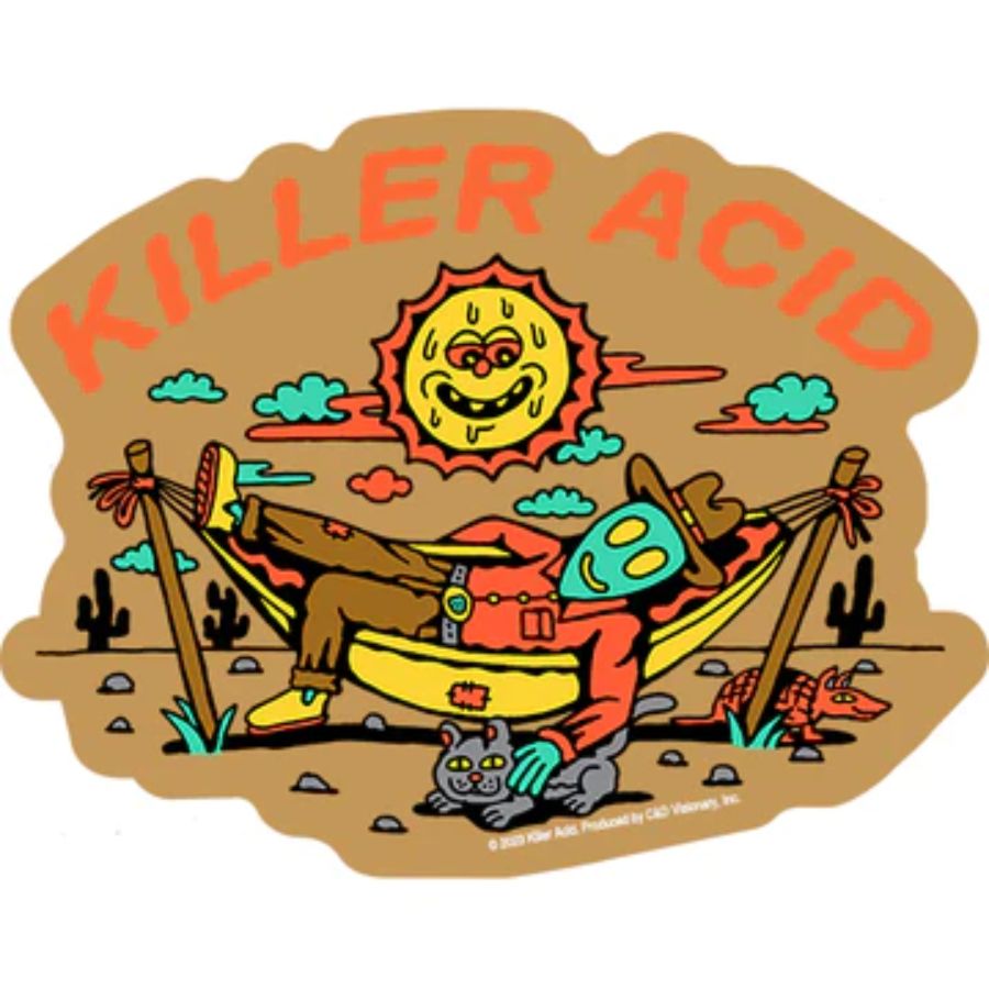 Killer Acid Alien Cowboy - Vinyl Sticker at Sticker Shoppe