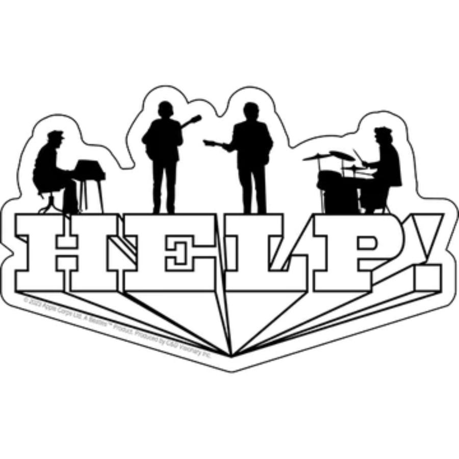 The Beatles Help! Graphic - Vinyl Sticker at Sticker Shoppe