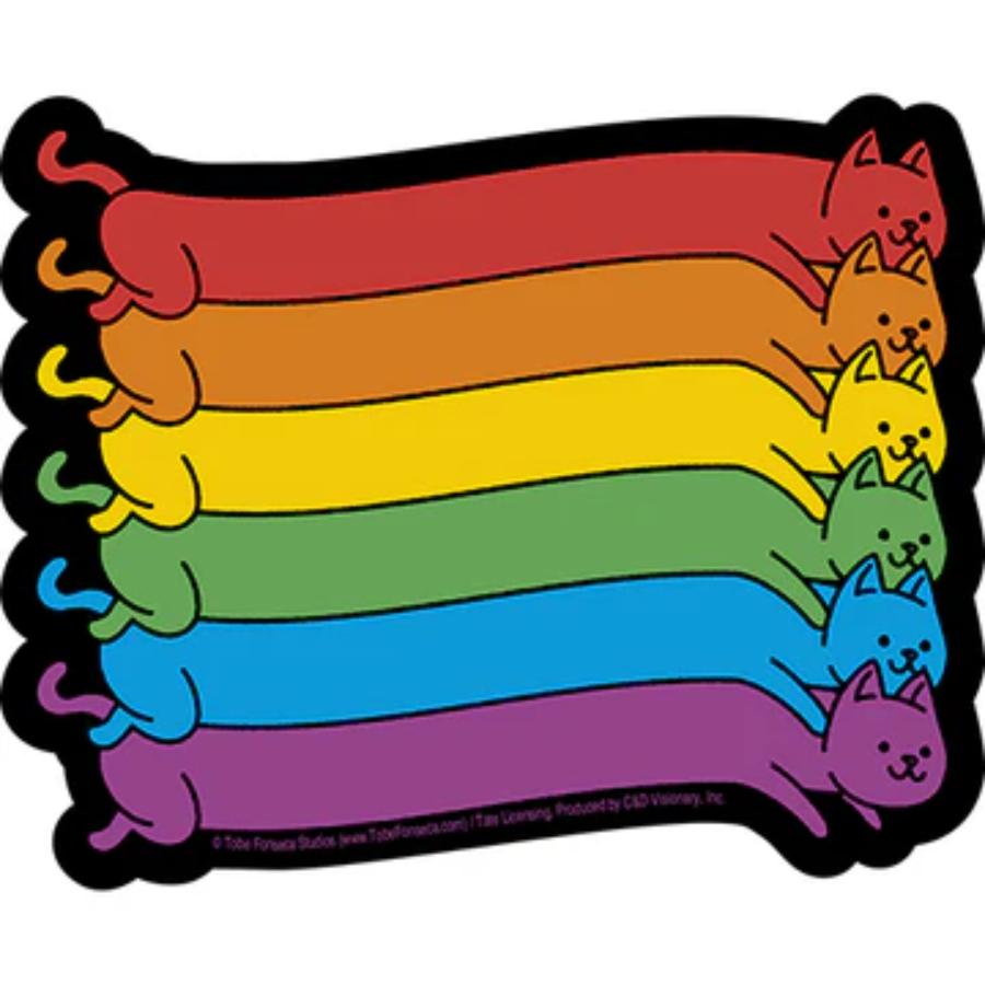 Tobe Fonseca Rainbow Cats - Vinyl Sticker at Sticker Shoppe