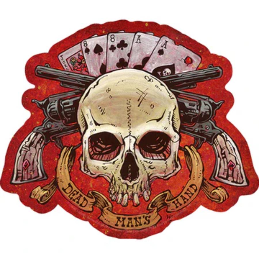 David Lozeau Dead Man's Hand - Vinyl Sticker at Sticker Shoppe