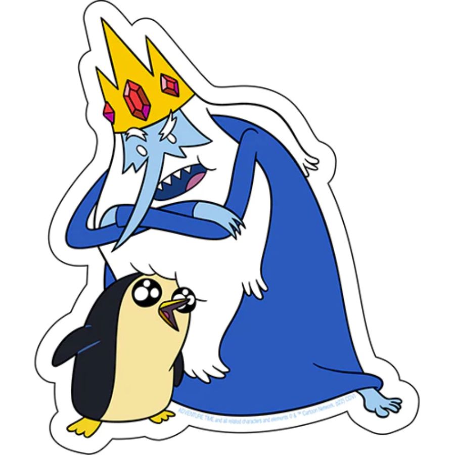 Adventure Time Ice King & Gunter - Vinyl Sticker at Sticker Shoppe