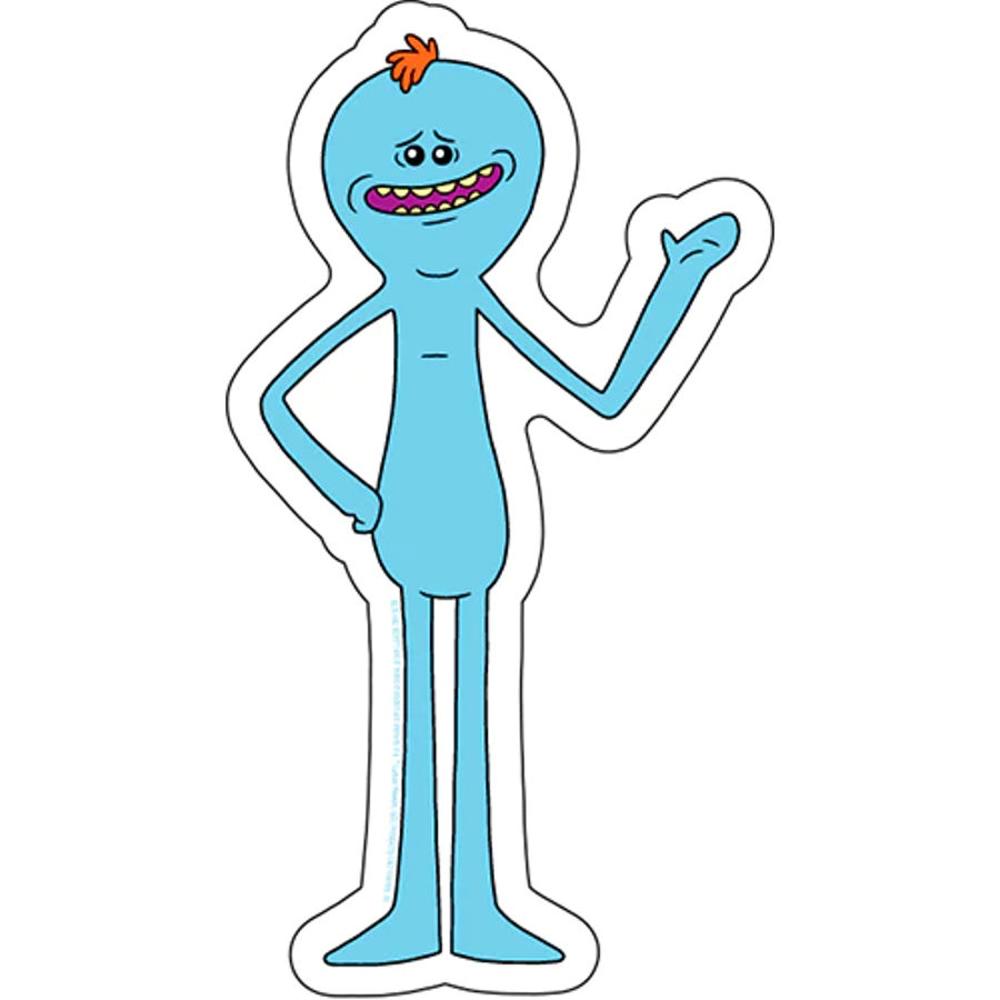 Rick & Morty Mr. Meeseeks - Vinyl Sticker at Sticker Shoppe