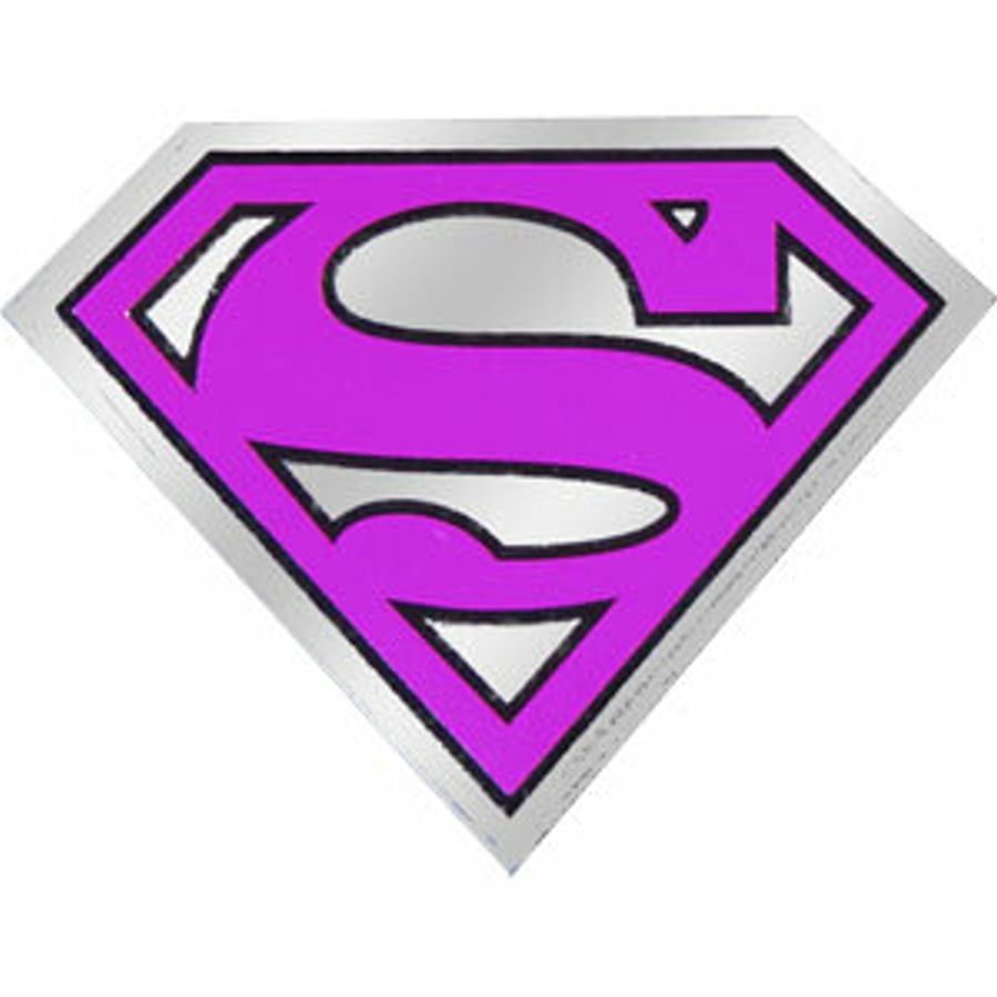 Supergirl Pink Shield Logo - Metal Sticker at Sticker Shoppe