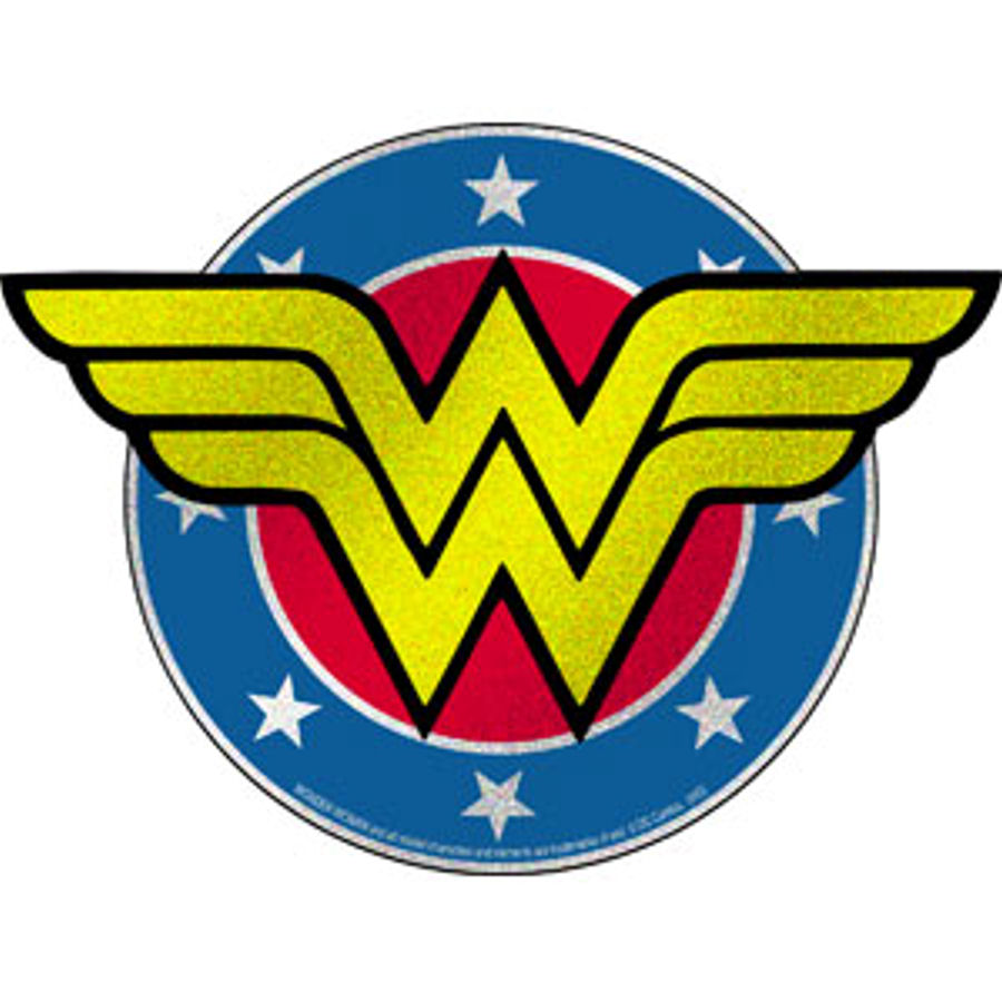 Wonder Woman Glitter Shield - Vinyl Sticker at Sticker Shoppe