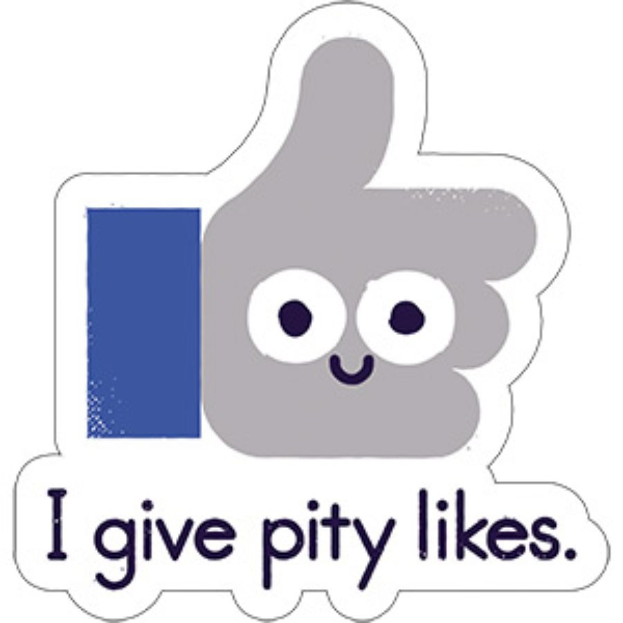 David Olenick Facebook I Give Pity Likes - Vinyl Sticker at Sticker Shoppe