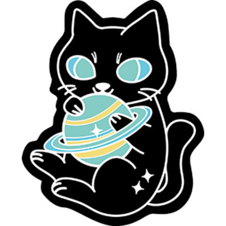 Cats With Planets - Vinyl Sticker at Sticker Shoppe