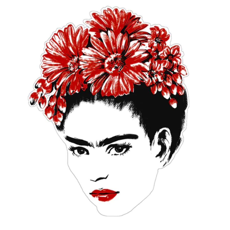 Frida Kahlo Stencil - Vinyl Sticker at Sticker Shoppe