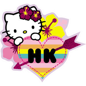 Hello Kitty Hawaii - Vinyl Sticker at Sticker Shoppe