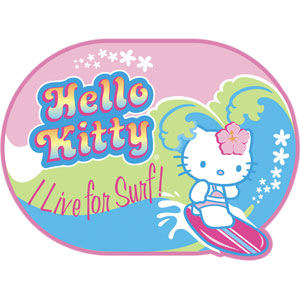 Hello Kitty Live For Surf - Vinyl Sticker at Sticker Shoppe
