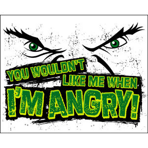 The Hulk I'm Angry - Vinyl Sticker at Sticker Shoppe