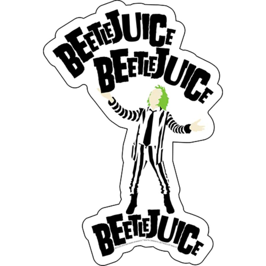 Beetlejuice 3 Times - Vinyl Sticker at Sticker Shoppe