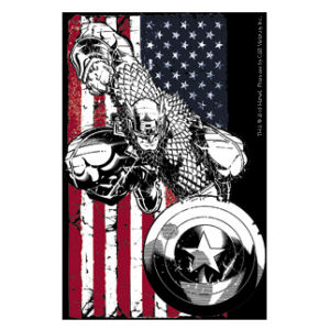 Captain America Flag - Vinyl Sticker at Sticker Shoppe