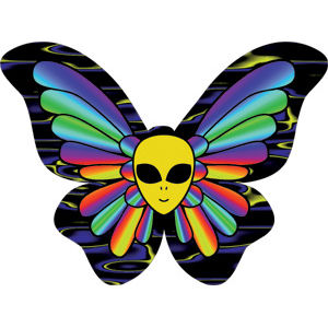 Alien Butterfly - Sticker at Sticker Shoppe