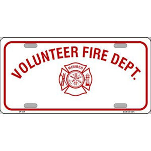 Volunteer Fire Dept - License Plate at Sticker Shoppe