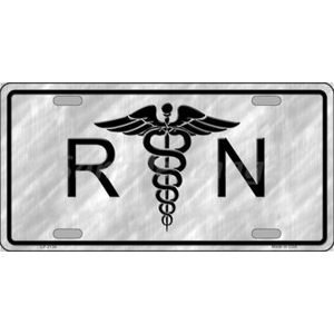 RN Registered Nurse - License Plate at Sticker Shoppe