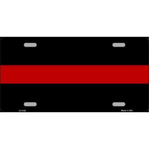 Thin Red Line - License Plate at Sticker Shoppe