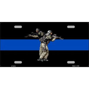 Thin Blue Line SWAT - License Plate at Sticker Shoppe
