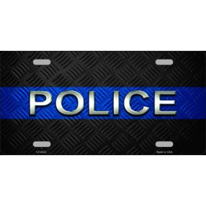 Thin Blue Line Police - License Plate at Sticker Shoppe