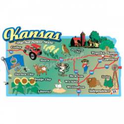 Kansas Stickers, Decals & Bumper Stickers