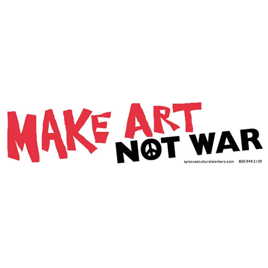 Make Art Not War - Bumper Sticker at Sticker Shoppe