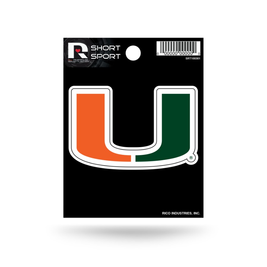University Of Miami Hurricanes - Sport Short Decal at Sticker Shoppe
