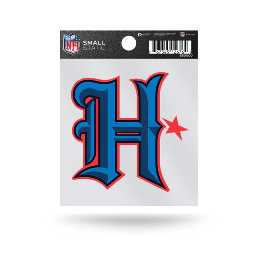 Houston Texans Rush Colors H Logo - Static Cling at Sticker Shoppe