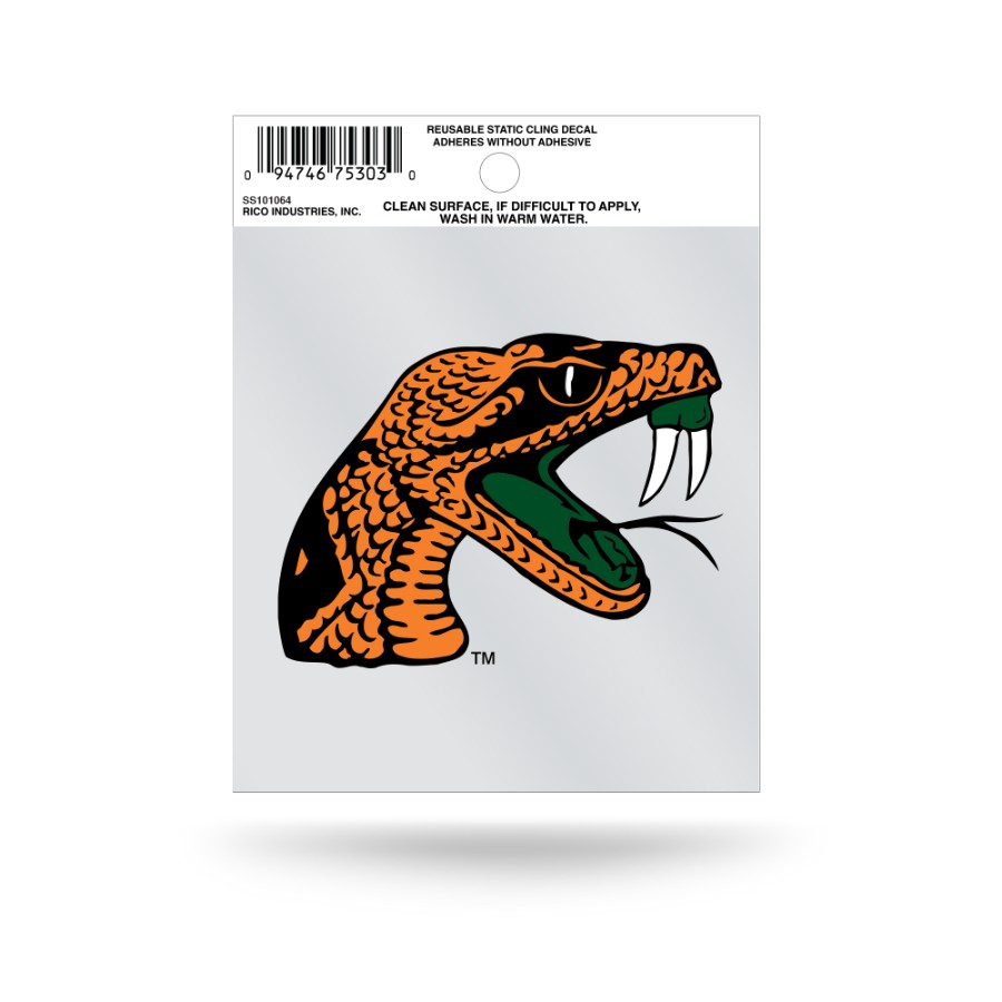 Florida A&M University Rattlers Logo - Static Cling at Sticker Shoppe