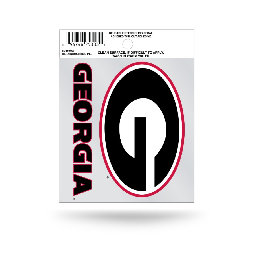 University Of Georgia Bulldogs Script Logo - Static Cling at Sticker Shoppe