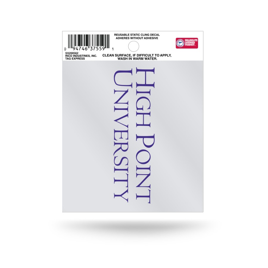 High Point University Panthers Script Logo - Static Cling at Sticker Shoppe