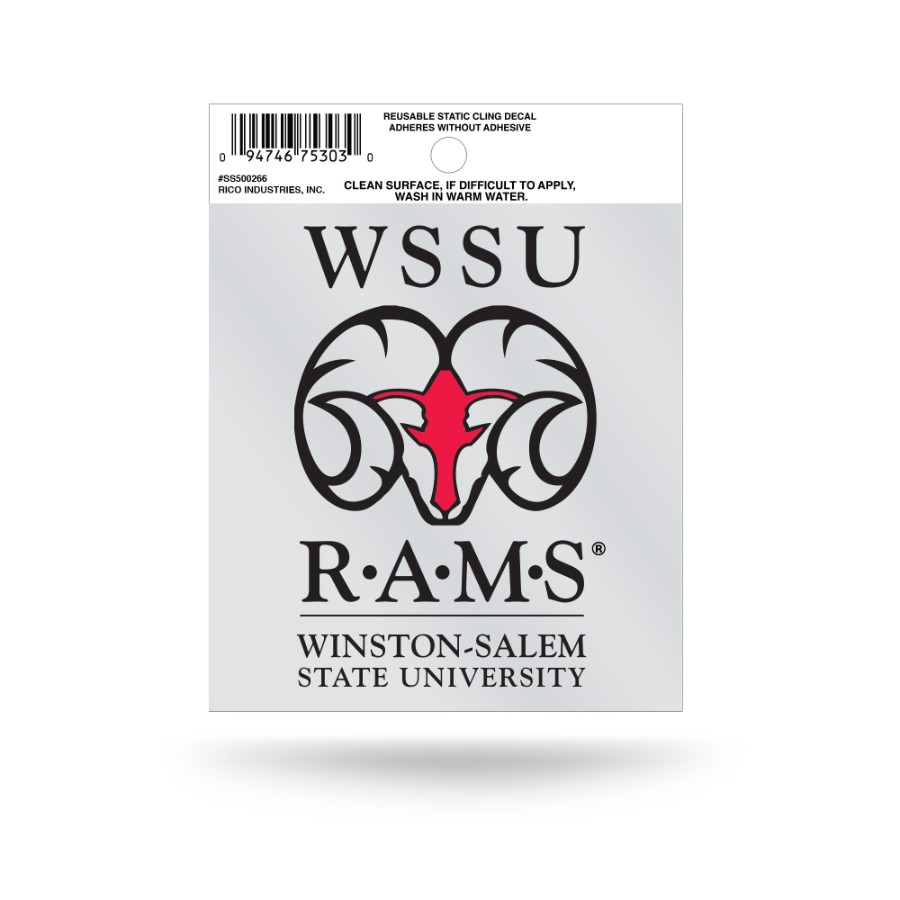Winston-Salem State University Rams Script Logo - Static Cling at ...
