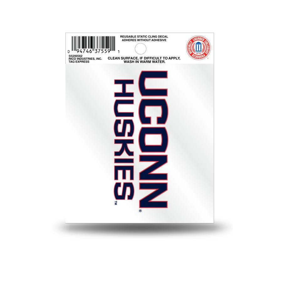 University Of Connecticut UCONN Huskies Logo - Static Cling at Sticker ...