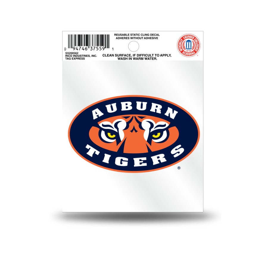 Auburn University Tigers Script Logo - Static Cling at Sticker Shoppe