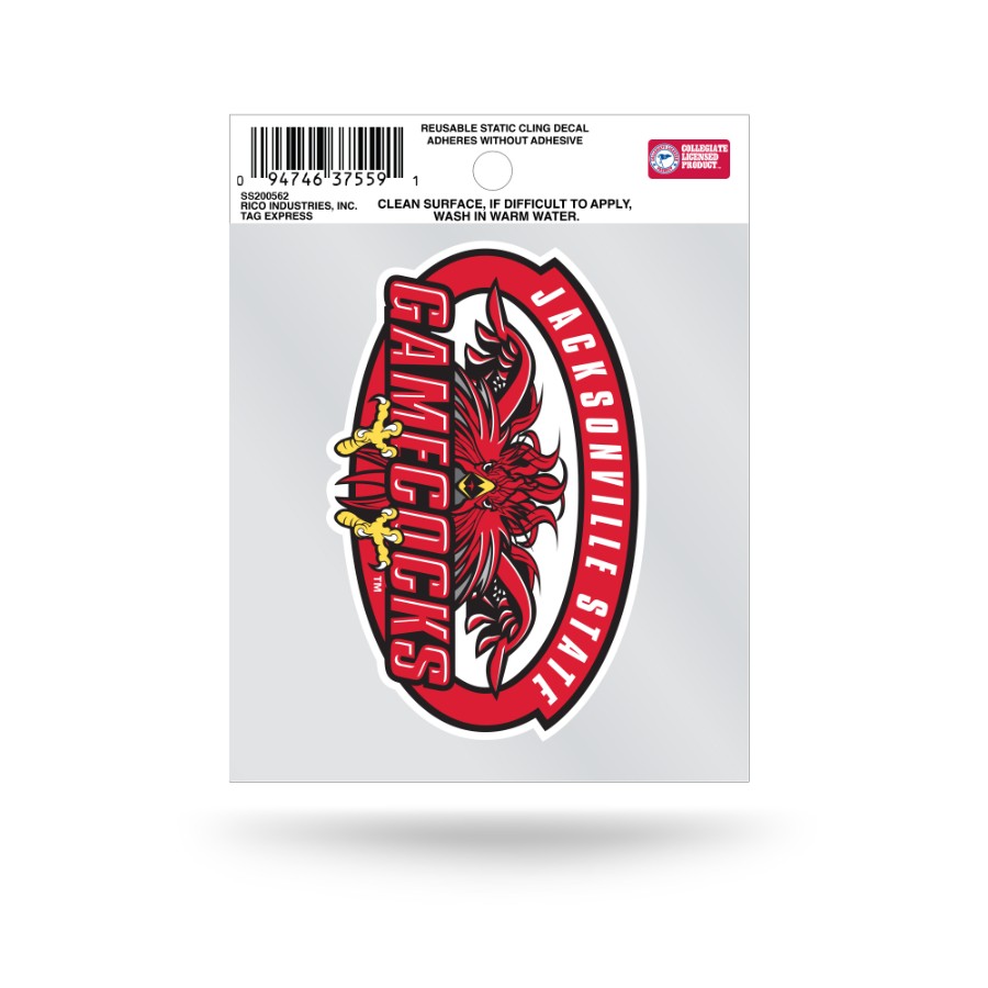 Jacksonville State University Gamecocks Logo - Static Cling at Sticker ...