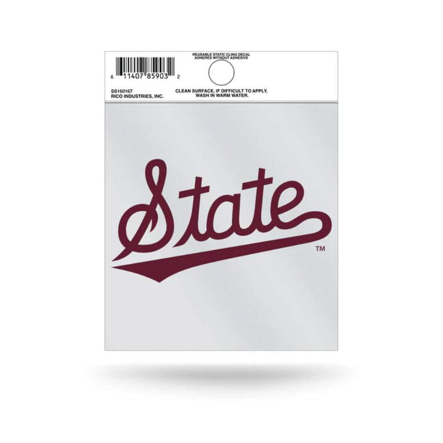 Mississippi State University Bulldogs Script Logo - Static Cling at ...