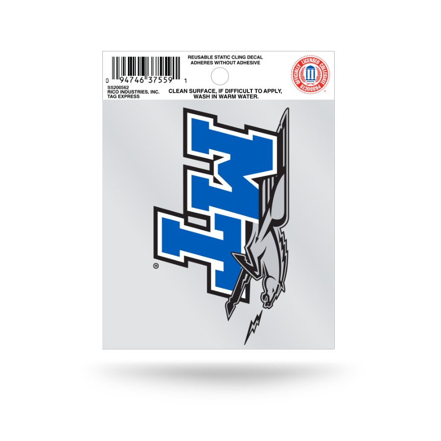 Middle Tennessee State University Blue Raiders Logo - Static Cling at ...