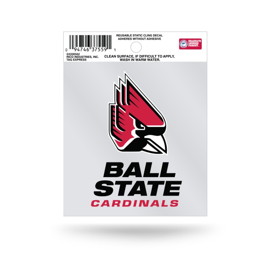 Ball State University Cardinals Logo - Static Cling at Sticker Shoppe