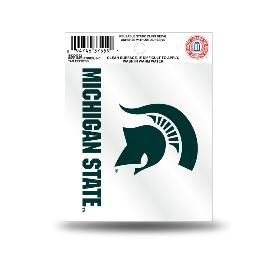 Michigan State University Spartans Script Logo - Static Cling at ...