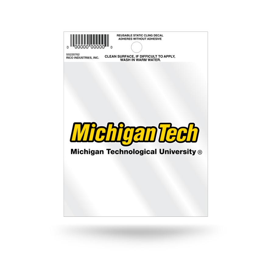 Michigan Technological University Huskies Script Logo - Static Cling at ...