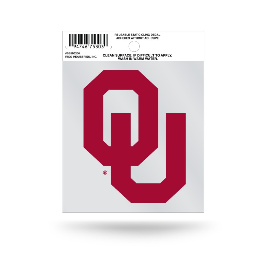 University Of Oklahoma Sooners Logo - Static Cling at Sticker Shoppe