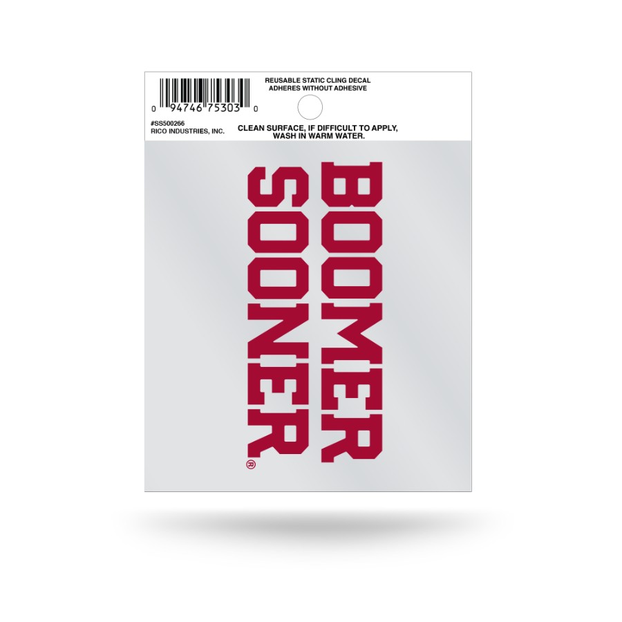 University Of Oklahoma Sooners Boomer Logo - Static Cling at Sticker Shoppe