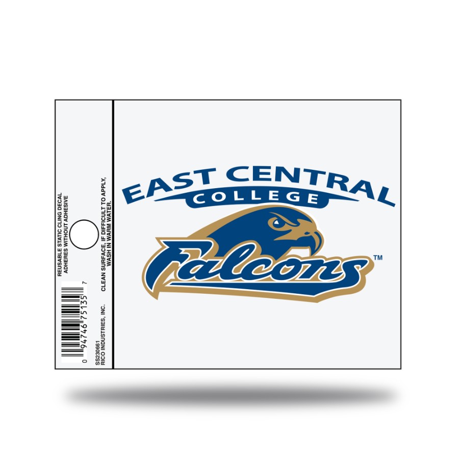 East Central College Falcons Logo - Static Cling at Sticker Shoppe