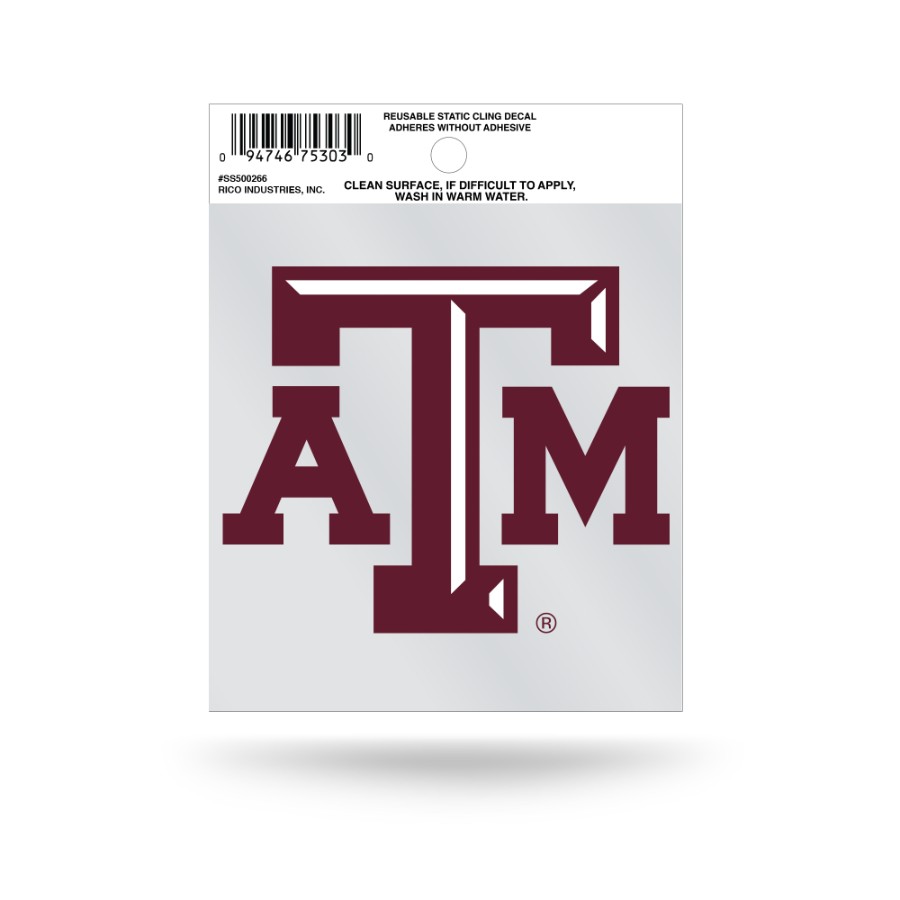 Texas A&M University Aggies Script Logo - Static Cling at Sticker Shoppe