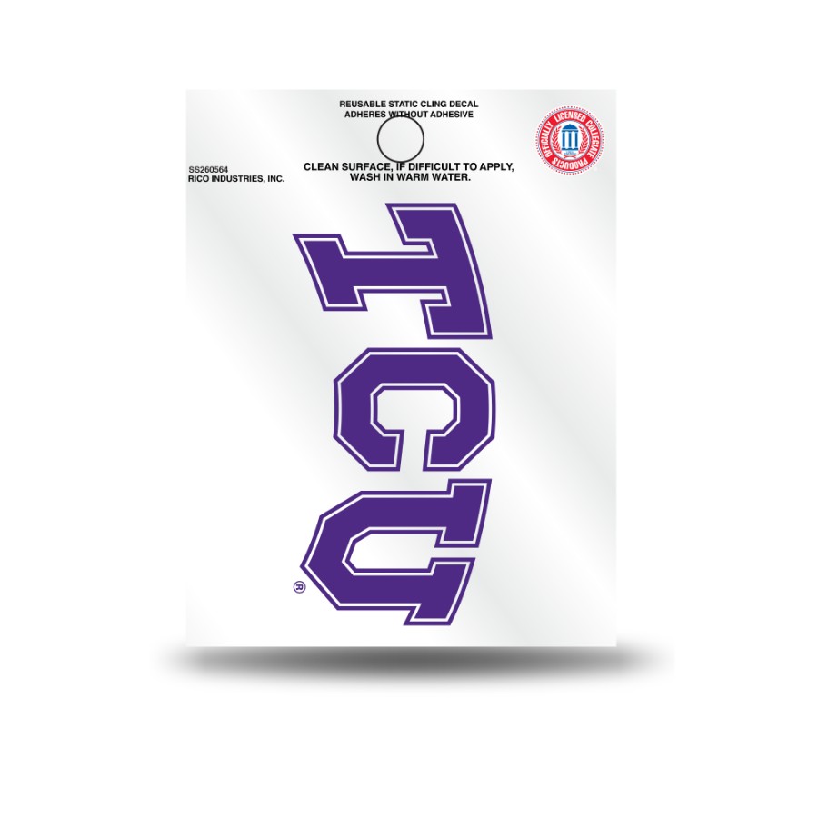 Texas Christian University Horned Frogs Script Logo - Static Cling at ...